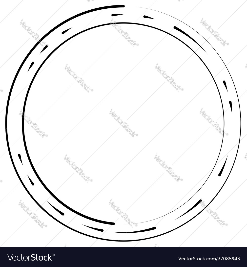Segmented Circular Concentric Circle Element Vector Image