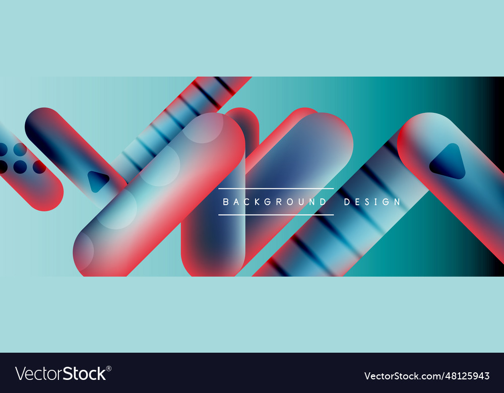 Techno round shapes lines abstract background Vector Image