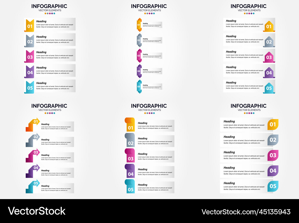 This infographics set is perfect for advertising Vector Image
