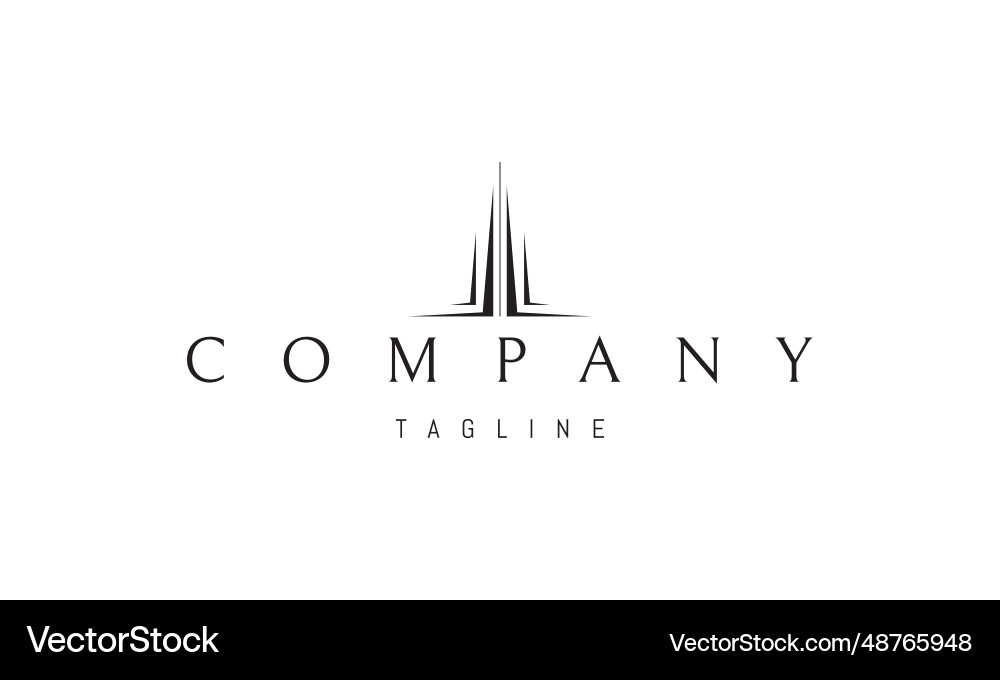 A logo with an abstract image of high Royalty Free Vector