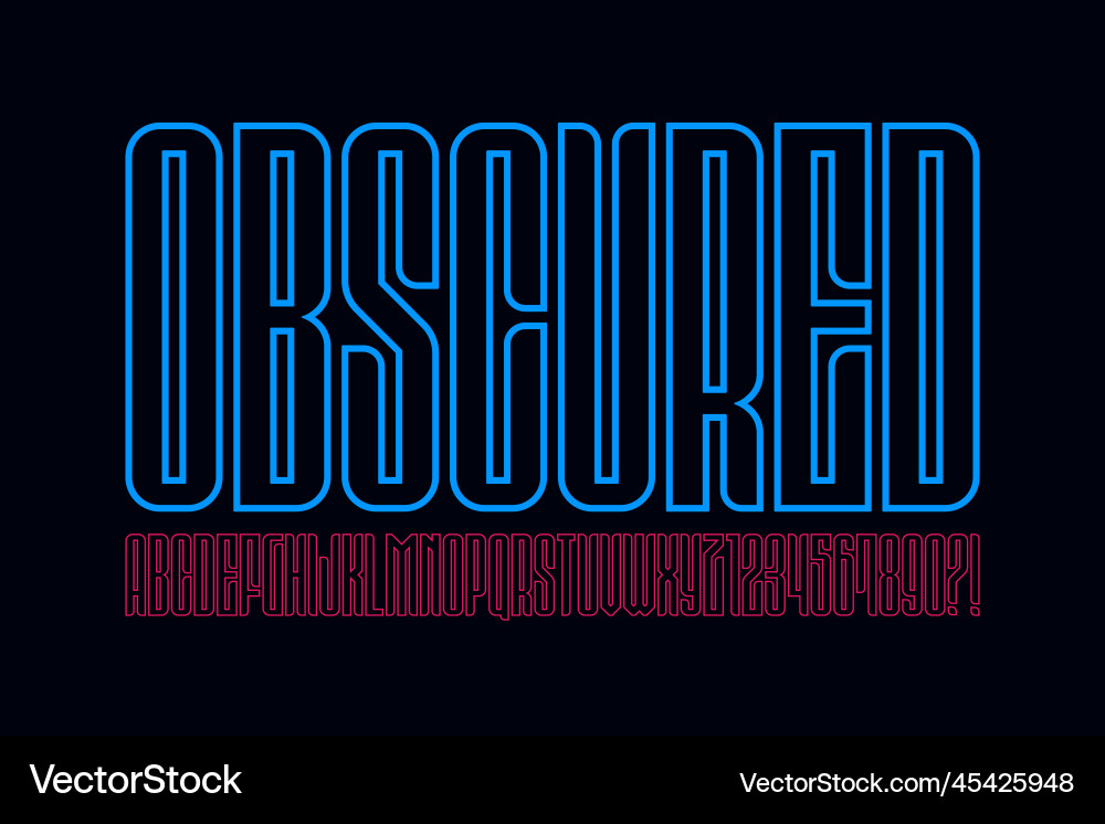 Condensed alphabet design minimalism style Vector Image