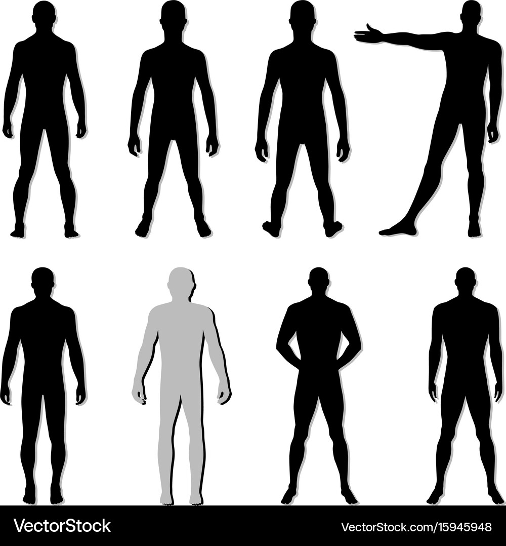 Fashion man figure set Royalty Free Vector Image