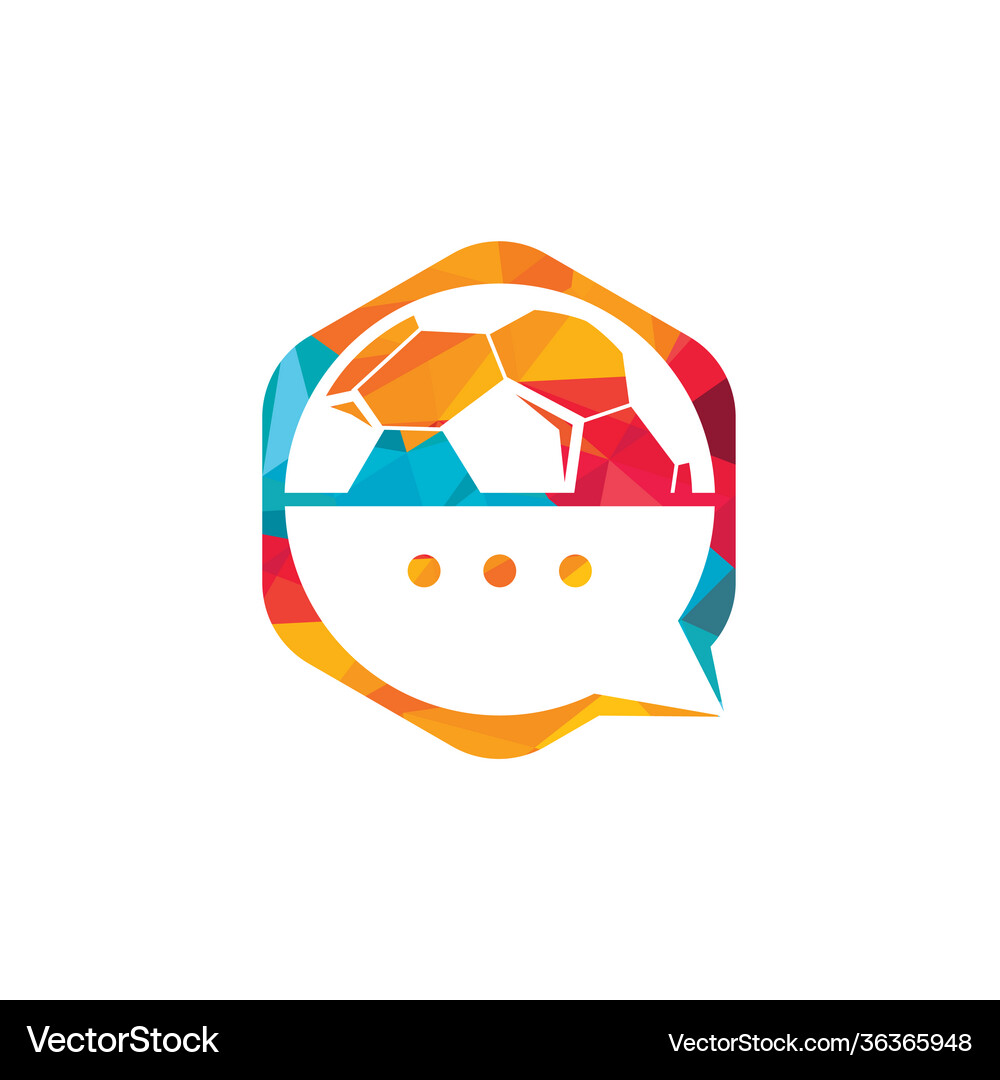 Football talk logo design Royalty Free Vector Image