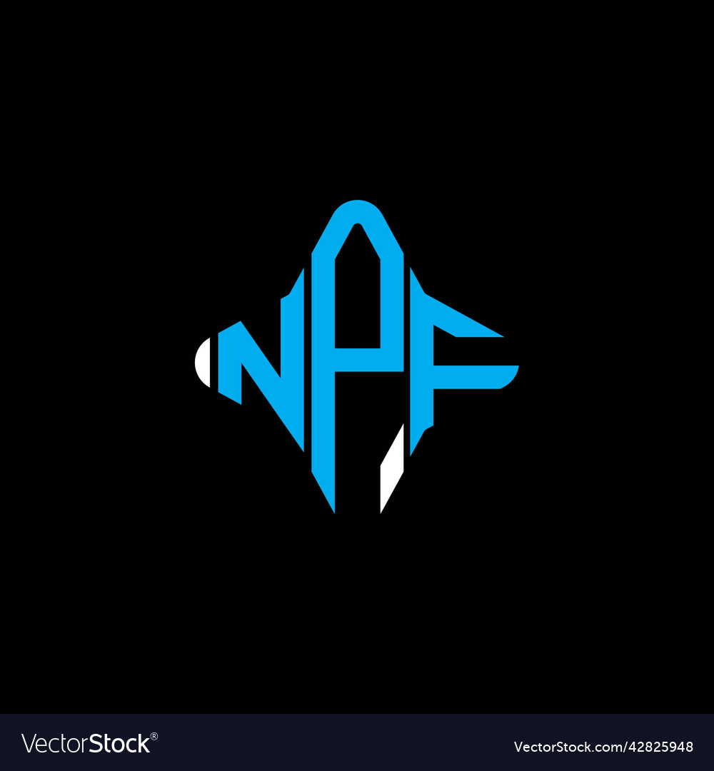 Npf letter logo creative design with graphic Vector Image
