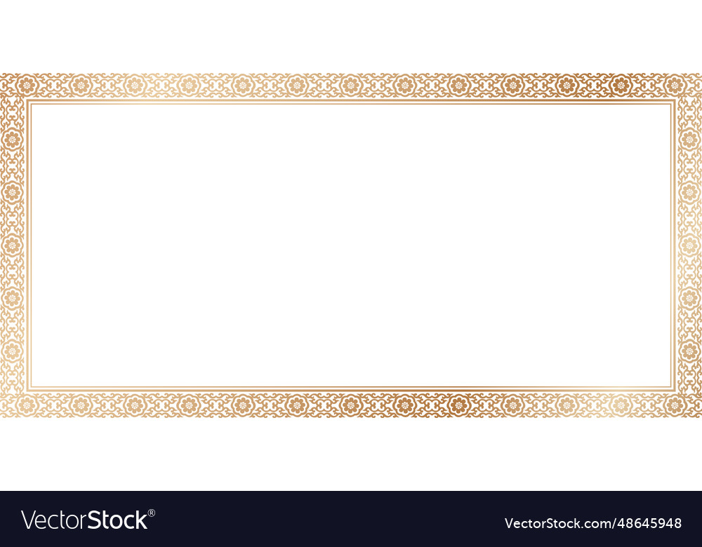 Rectangle ornamental border frame Royalty Free Vector Image