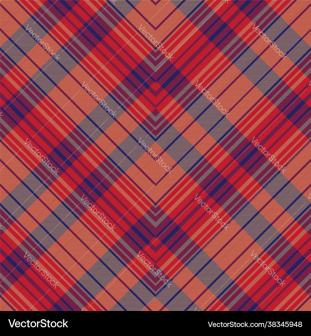 Red chevron plaid tartan textured seamless Vector Image