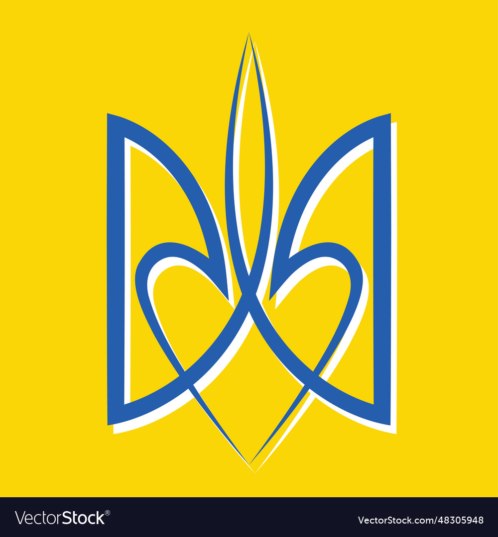 Stylized Coat Of Arms Ukraine Royalty Free Vector Image