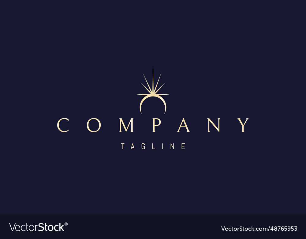 A golden logo with an abstract image of the Vector Image