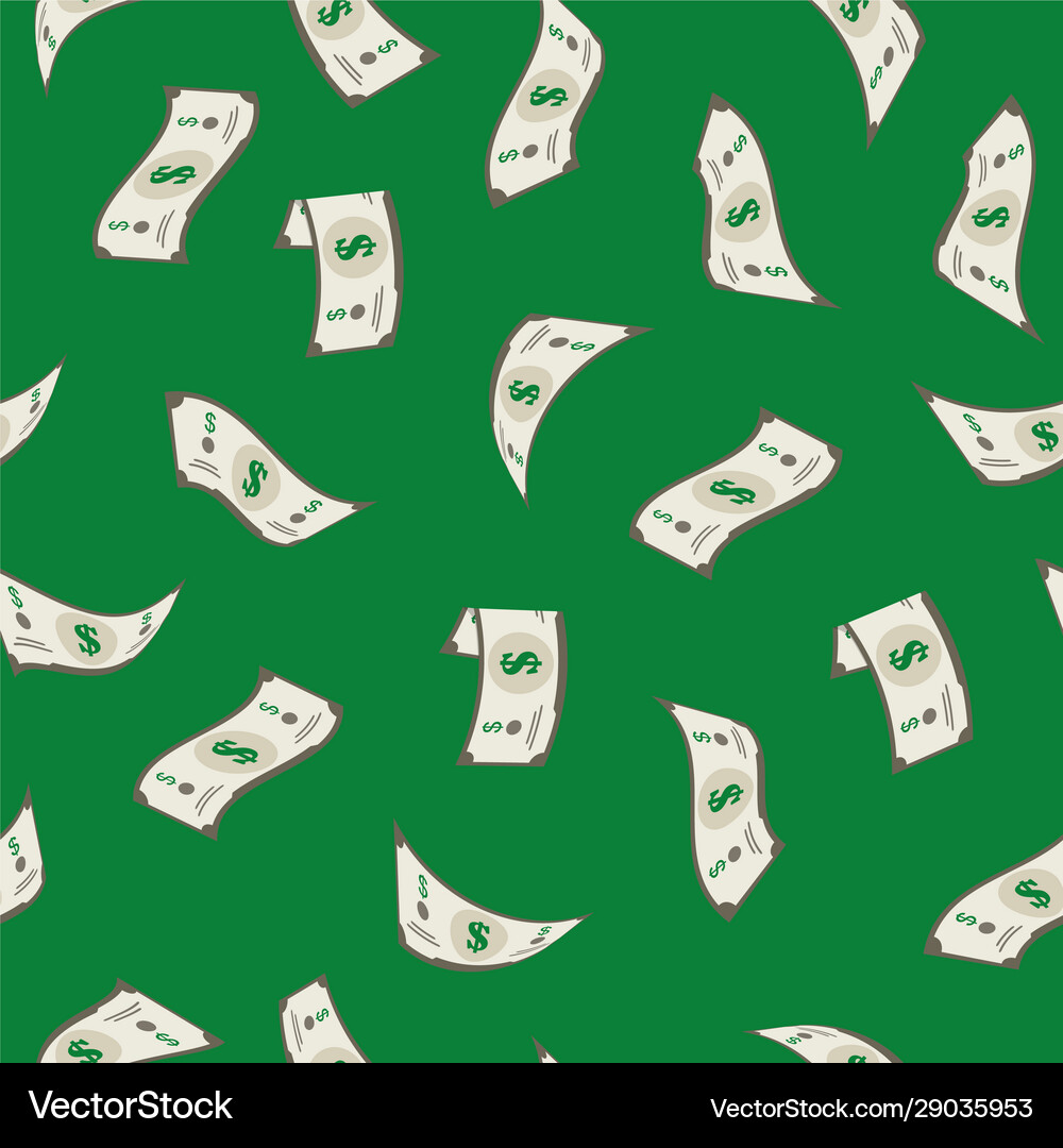 Cartoon falling dollars money concept seamless Vector Image