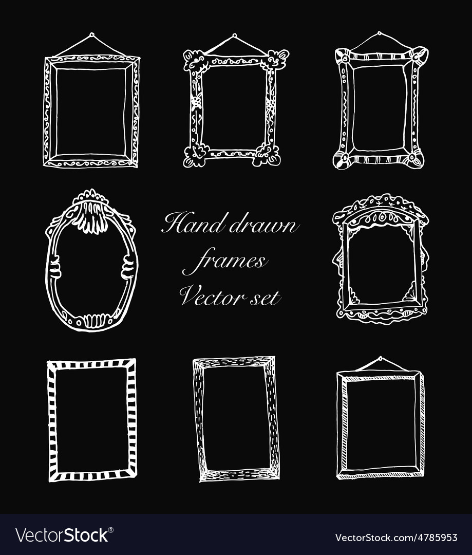 Hand-drawn frames Royalty Free Vector Image - VectorStock