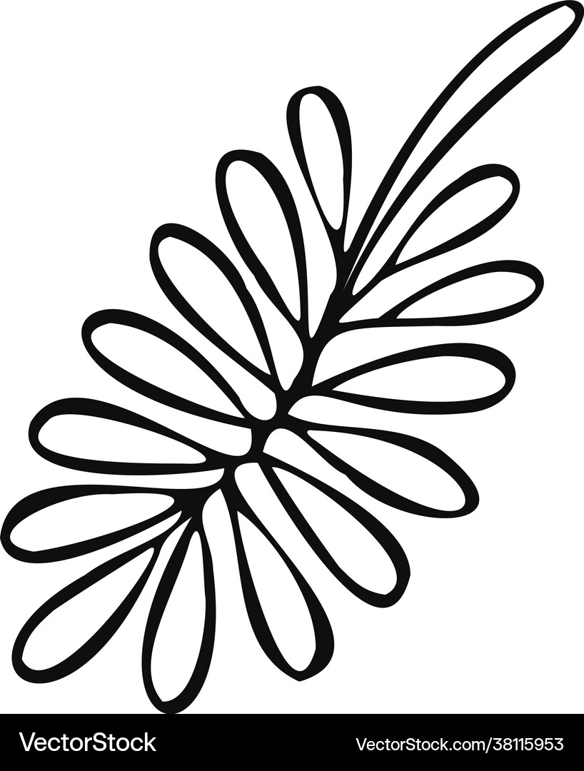 Plant green symbol leaf icon line Royalty Free Vector Image