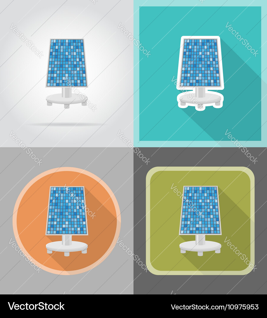 Power and energy flat icons 10 Royalty Free Vector Image