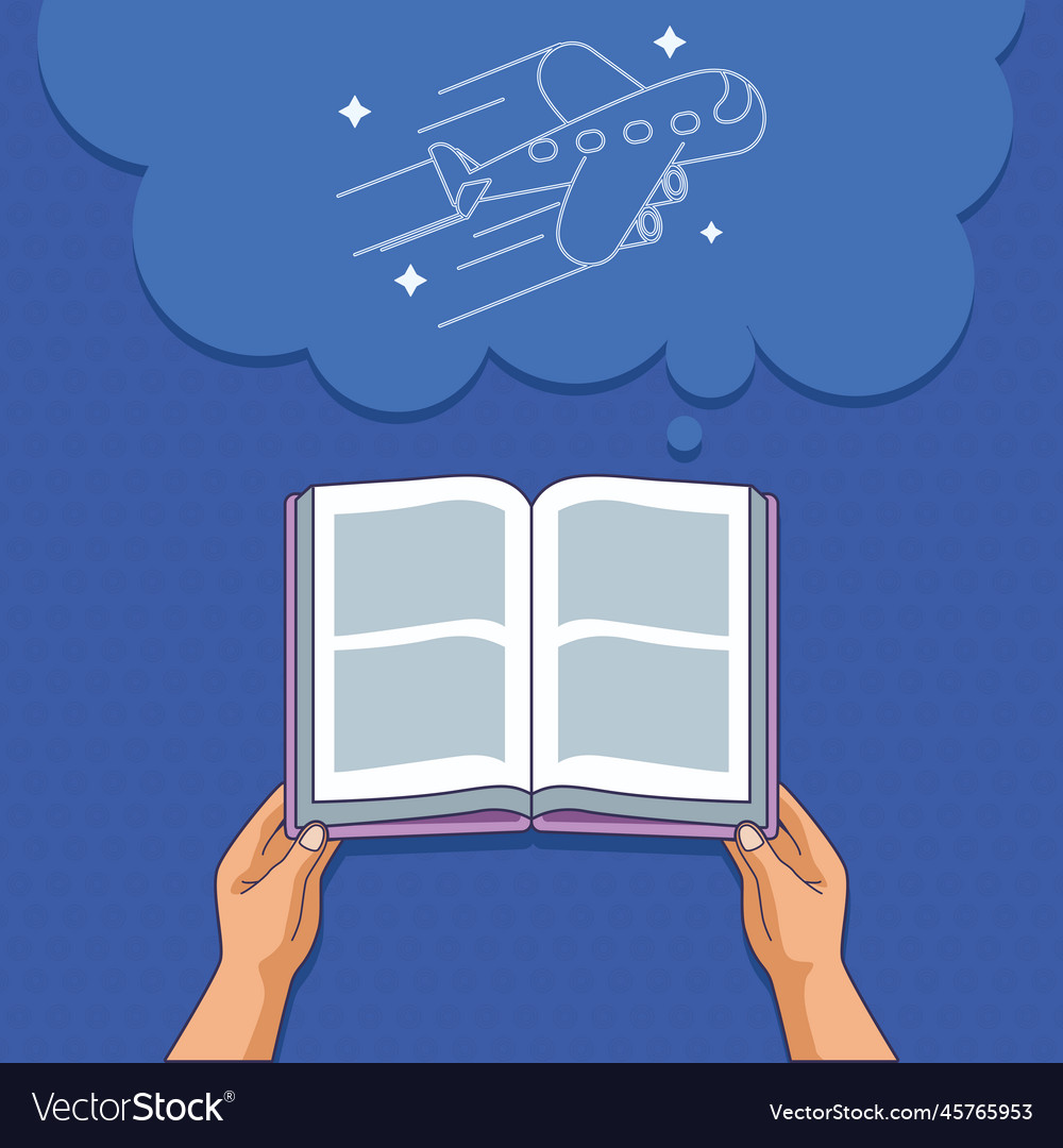Reader with text book Royalty Free Vector Image