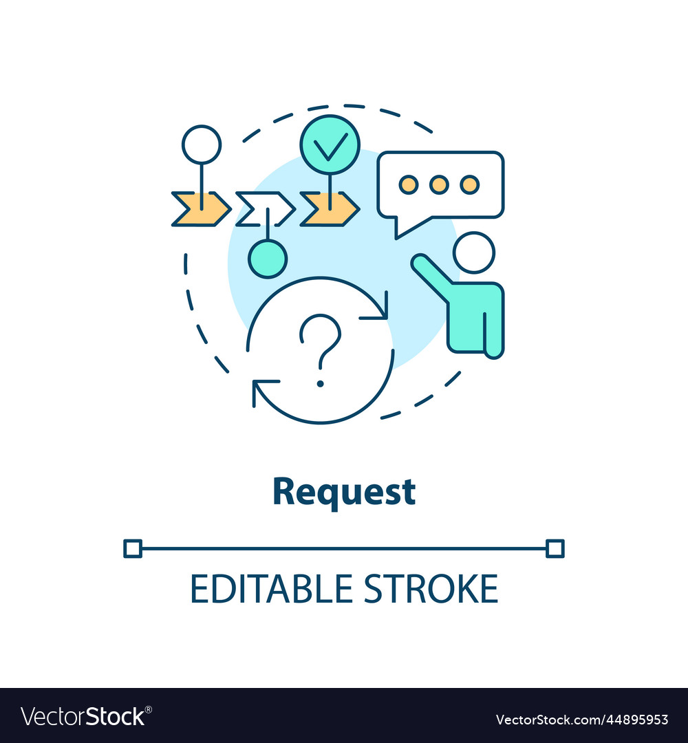 Request concept icon Royalty Free Vector Image Request concept icon Royalty Free Vector Image