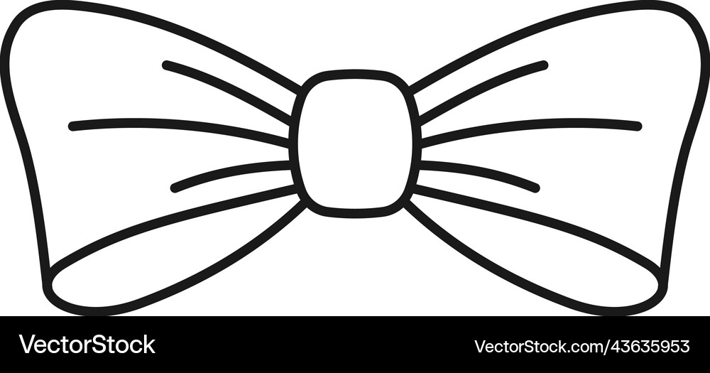 Ribbon bow line art icon design template Vector Image