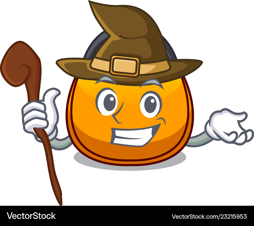 Witch hobo bag outline on image cartoon Royalty Free Vector