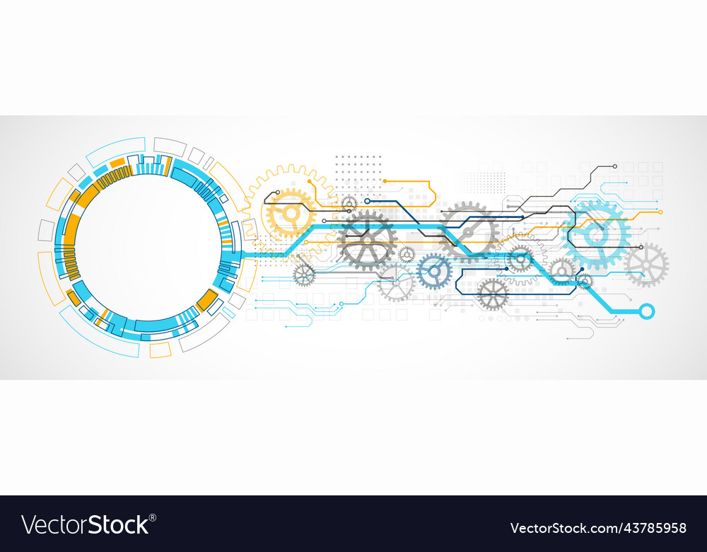 Abstract technology concept circuit board high Vector Image