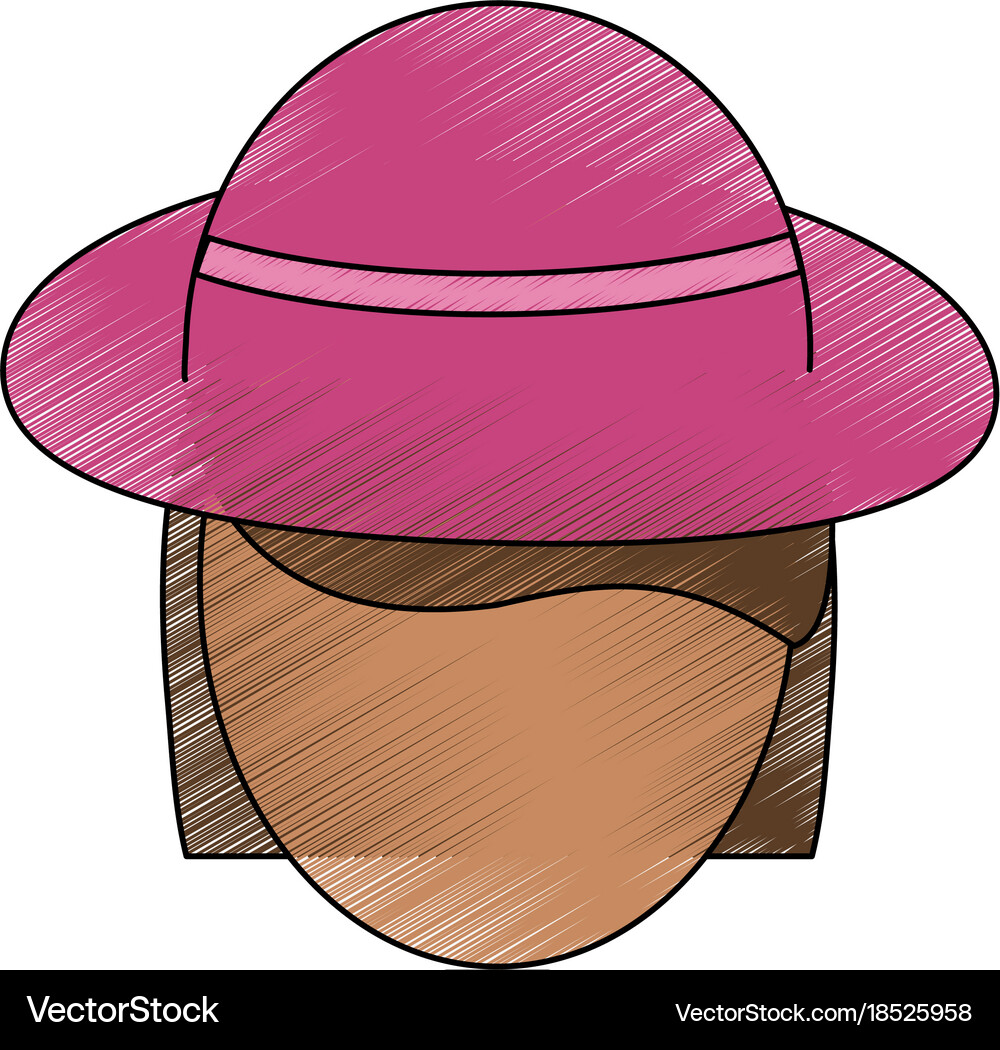 Beautiful woman hat Royalty Free Vector Image - VectorStock