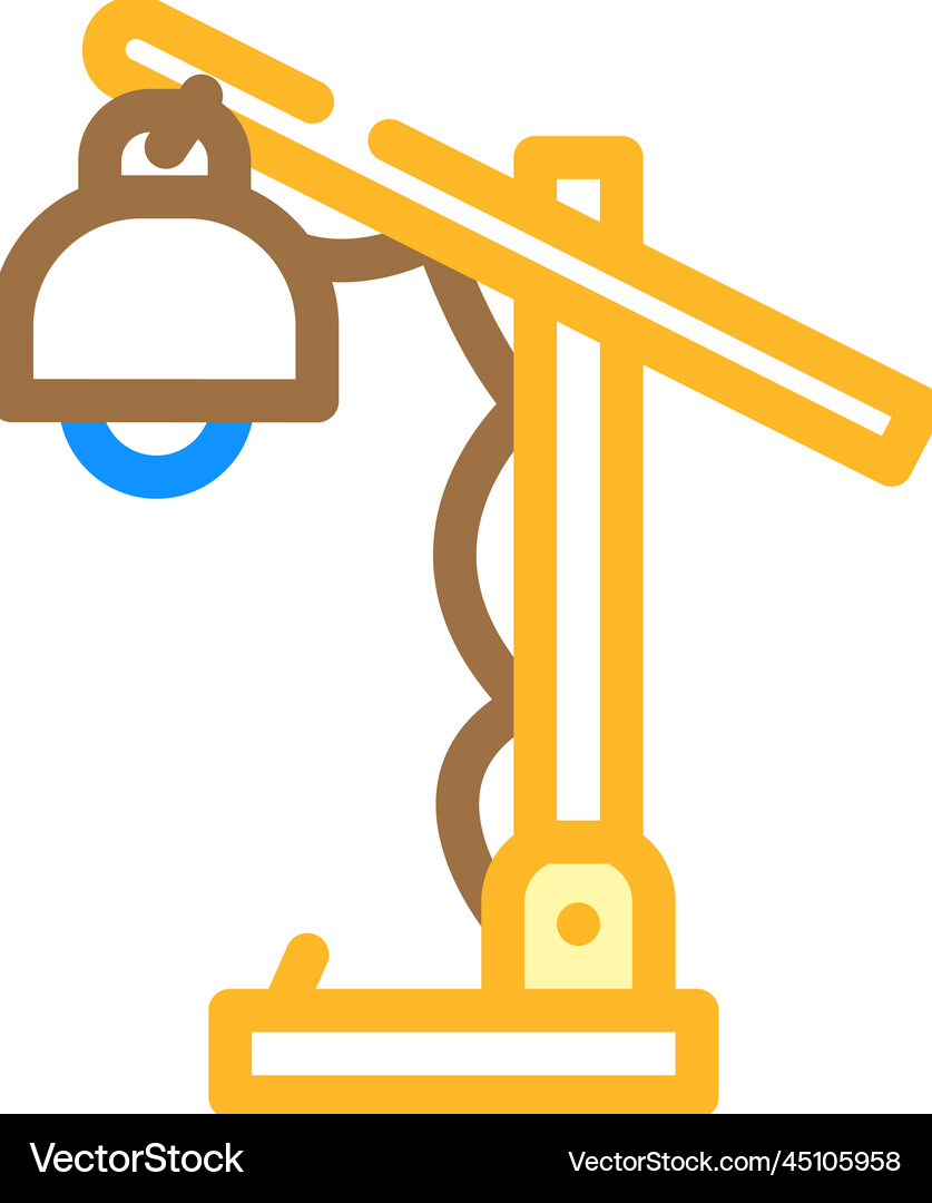 Decoration table lamp color icon Royalty Free Vector Image