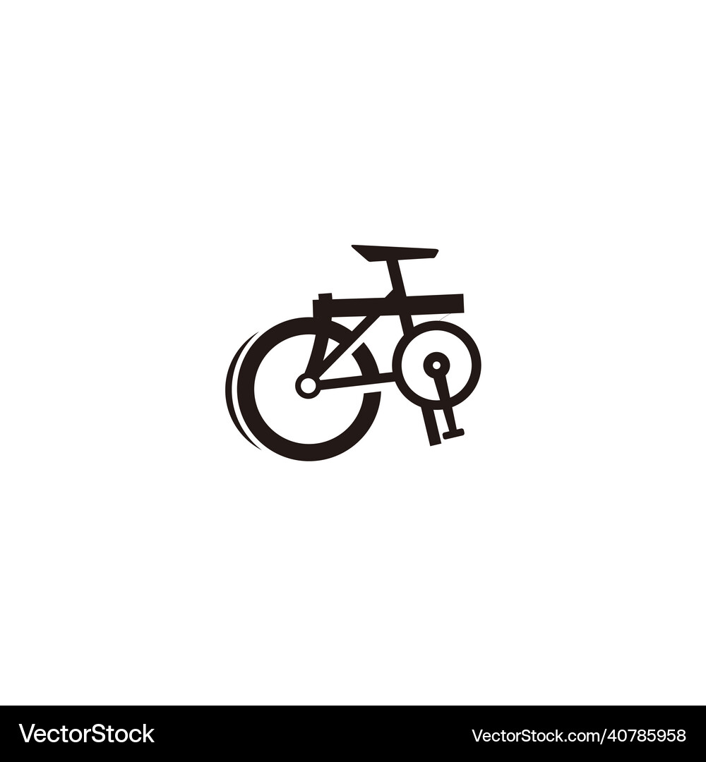 Folding bike graphic logo Royalty Free Vector Image
