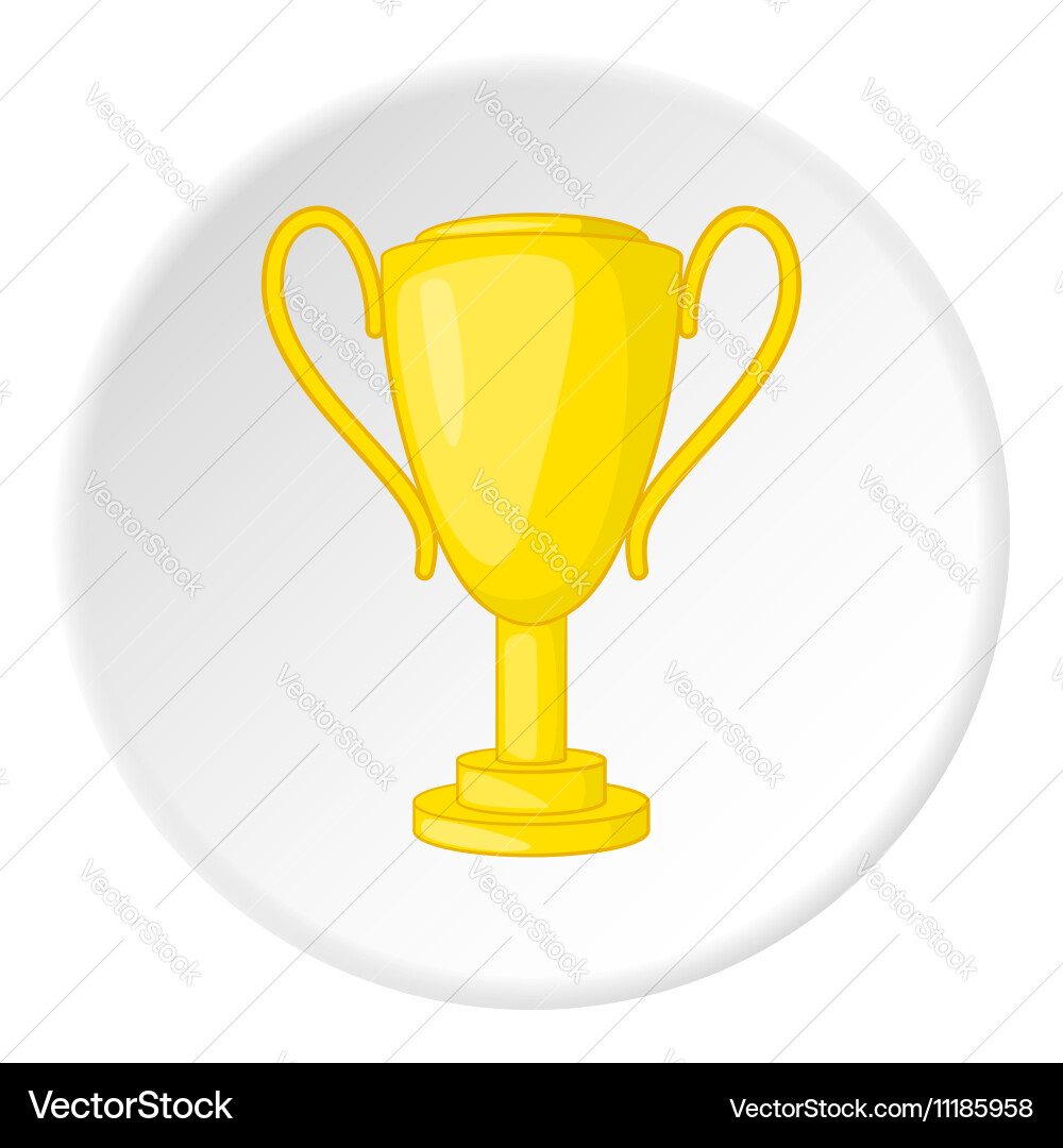 Gold cup icon cartoon style Royalty Free Vector Image