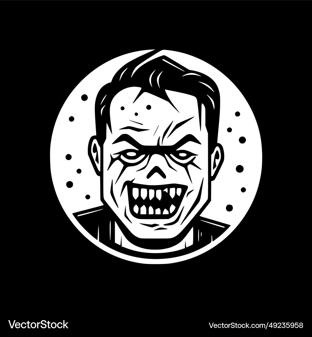 Horror - minimalist and simple silhouette Vector Image