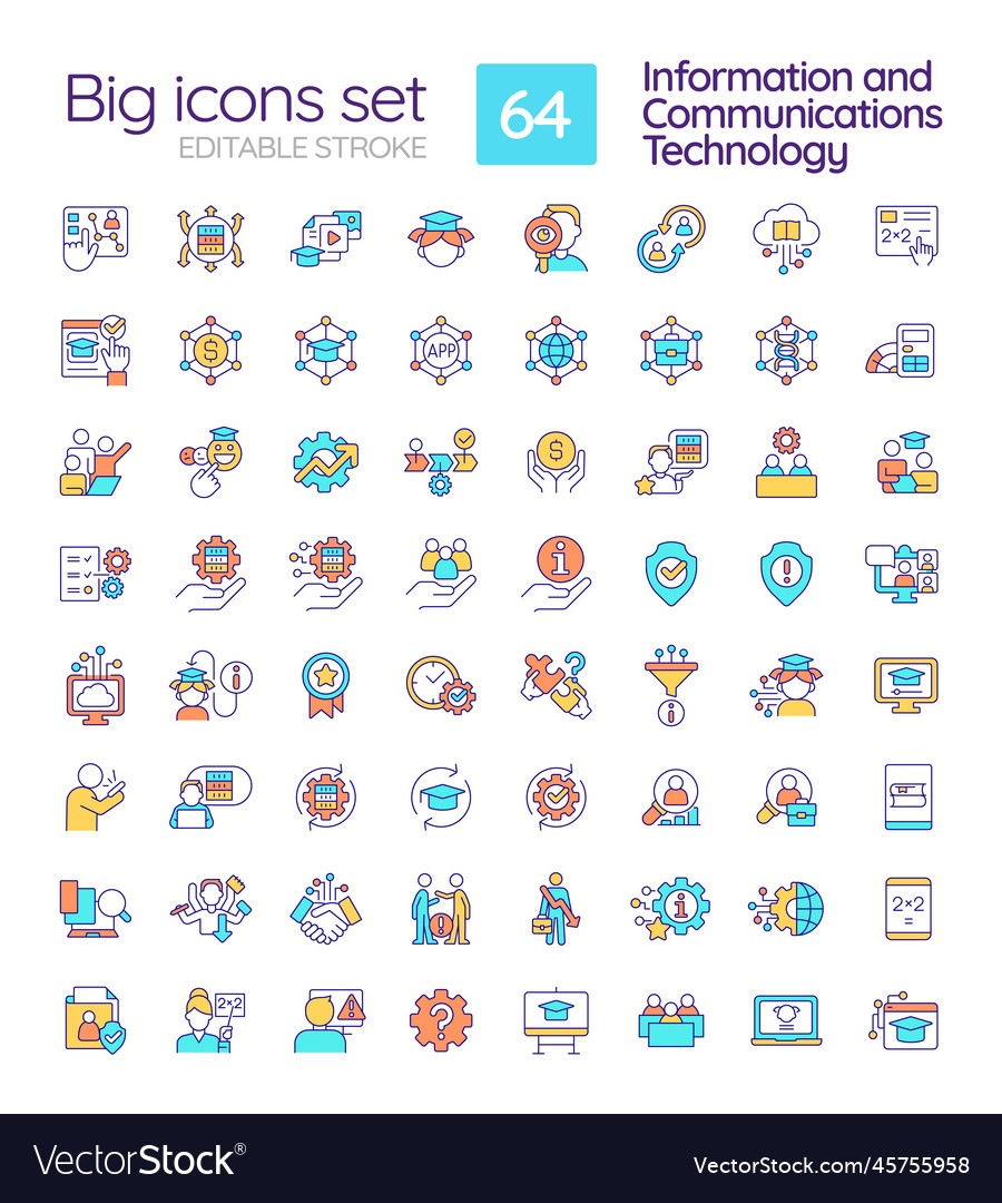 Ict in education industry blue onboarding mobile Vector Image Ict in education industry blue onboarding mobile Vector Image