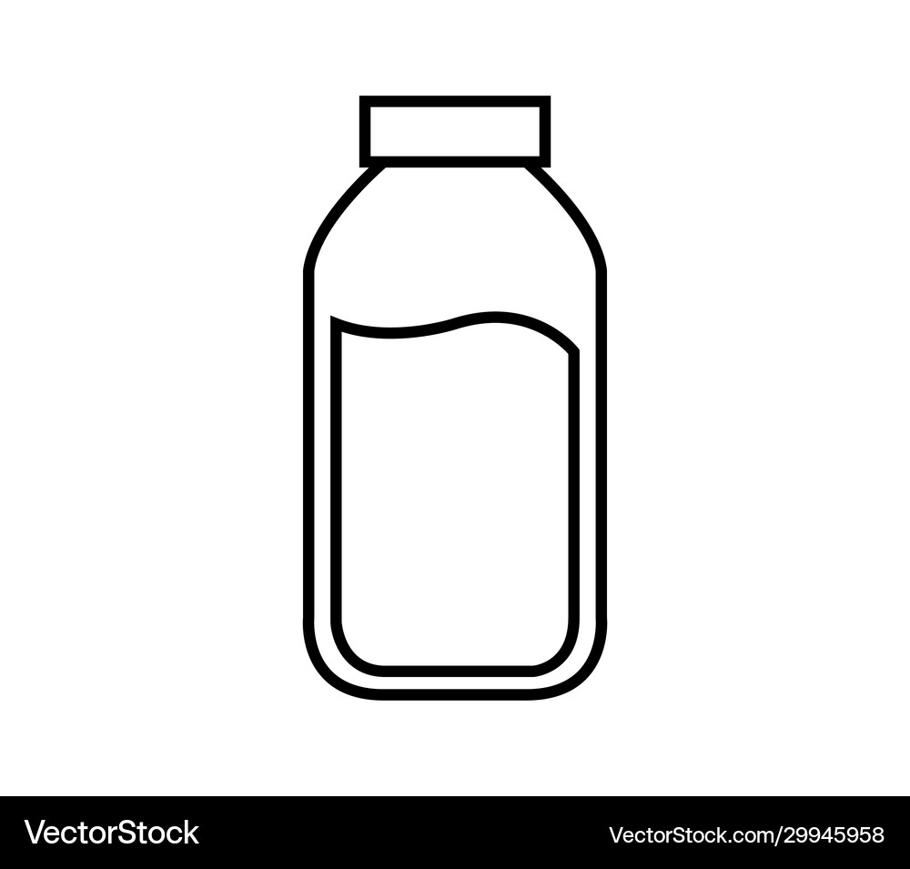 Milk icon in on white background Royalty Free Vector Image