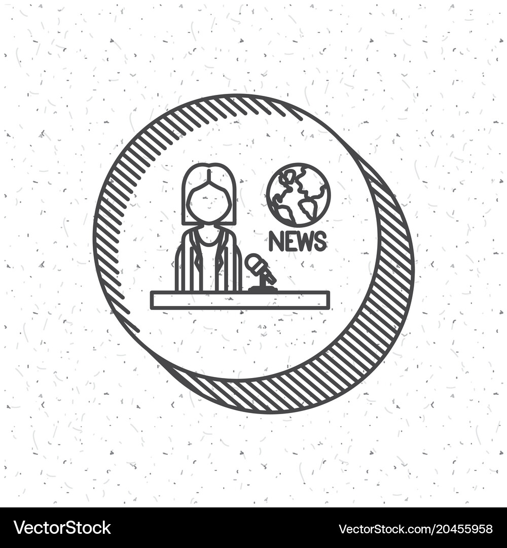News presenter and media design Royalty Free Vector Image