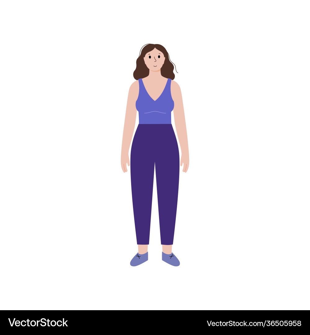 Slim fit woman Royalty Free Vector Image - VectorStock