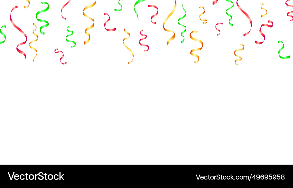 Tinsel falling celebration event birthday merry Vector Image