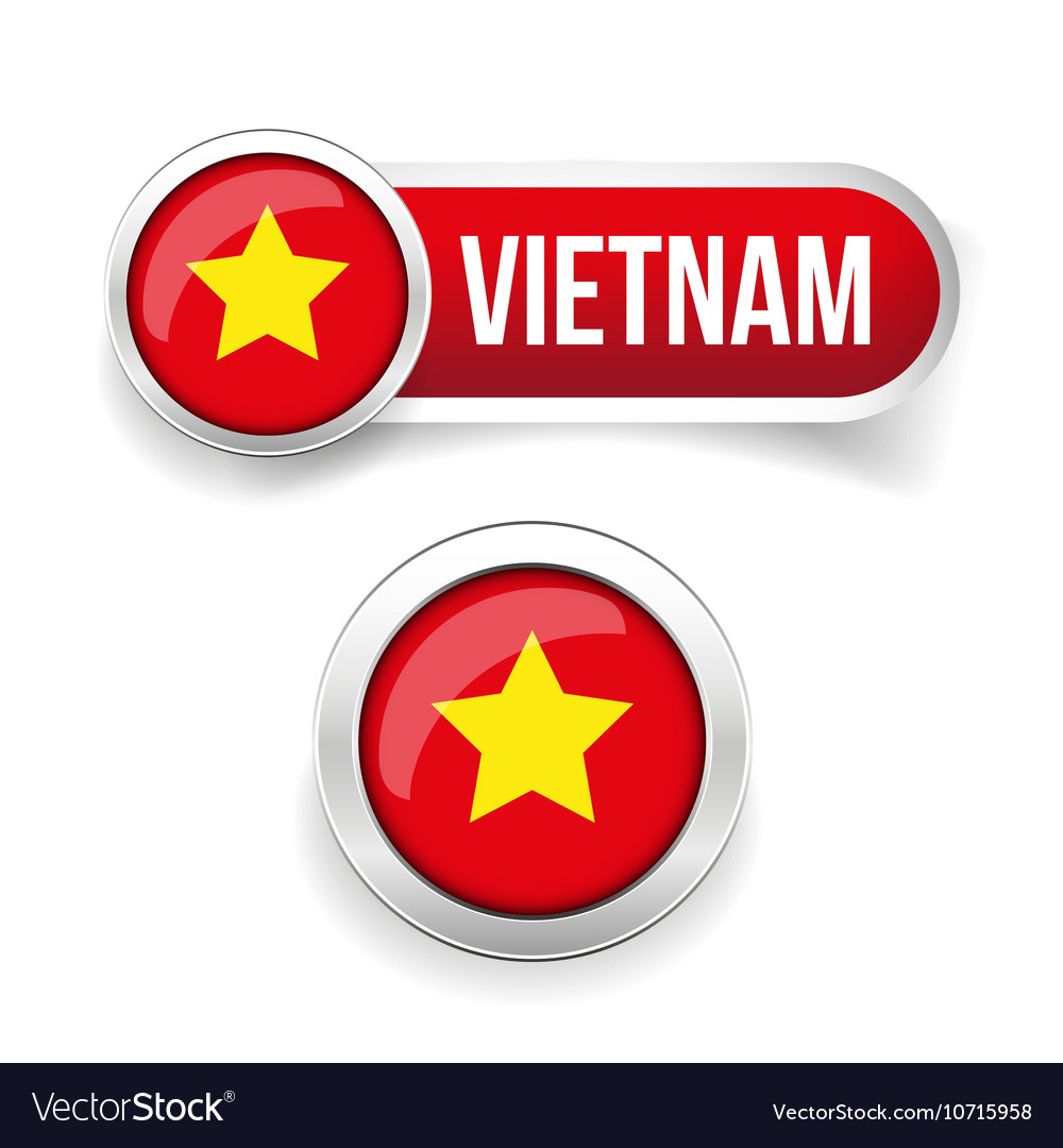 Vietnam flag button Royalty Free Vector Image - VectorStock Vietnam flag button Royalty Free Vector Image - VectorStock