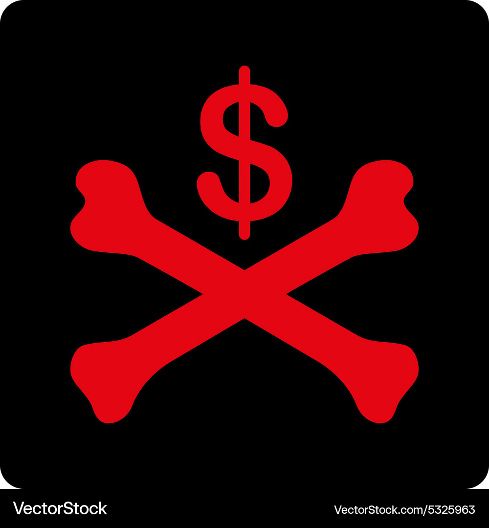 Bankruptcy icon from commerce buttons overcolor Vector Image
