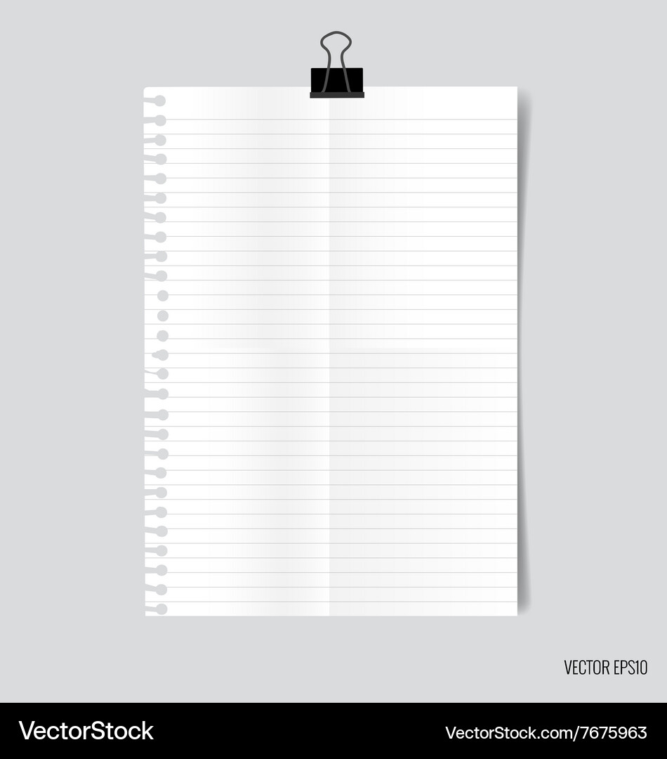 Collection of white papers ready for your message Vector Image