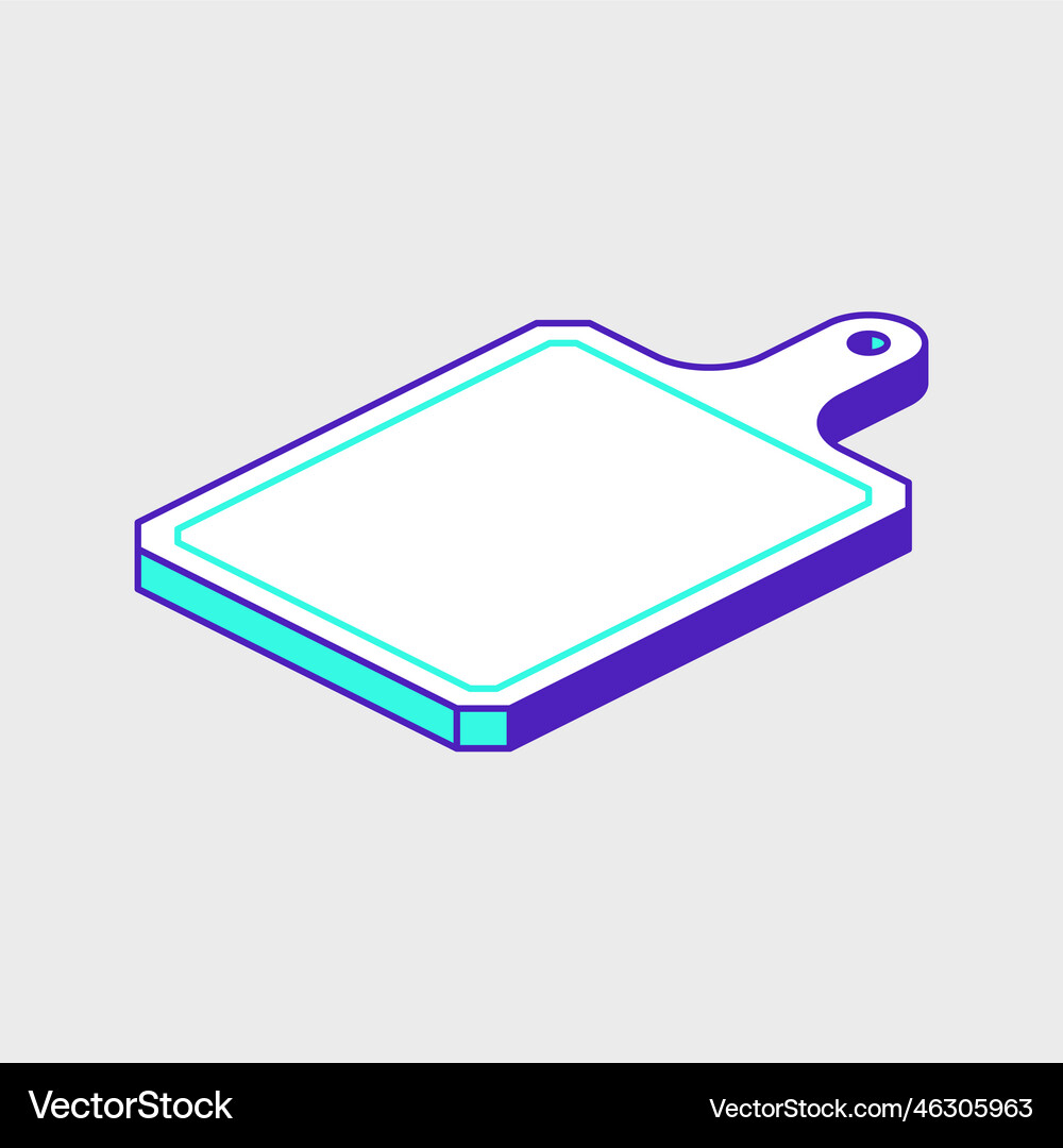 Cutting board isometric Royalty Free Vector Image