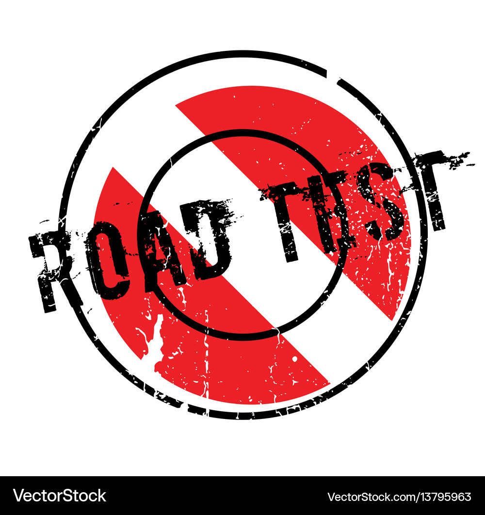 Road test rubber stamp Royalty Free Vector Image