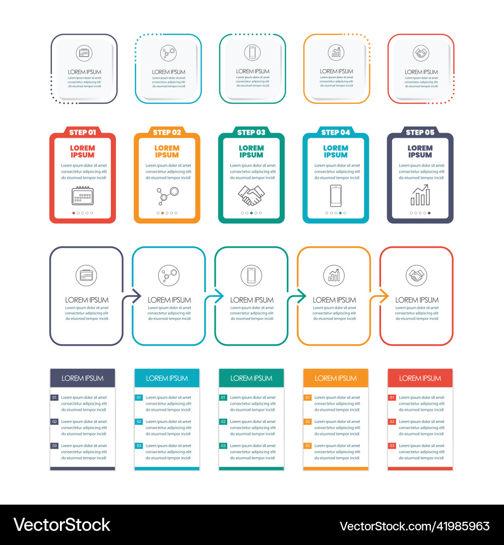 Set of infographic template elements Royalty Free Vector