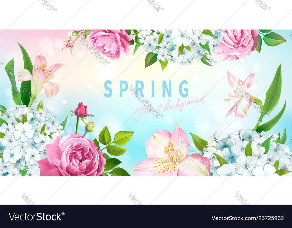 Spring collection background Royalty Free Vector Image