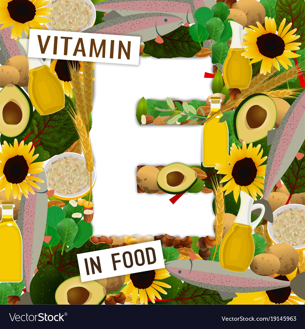 Vitamin e background Royalty Free Vector Image