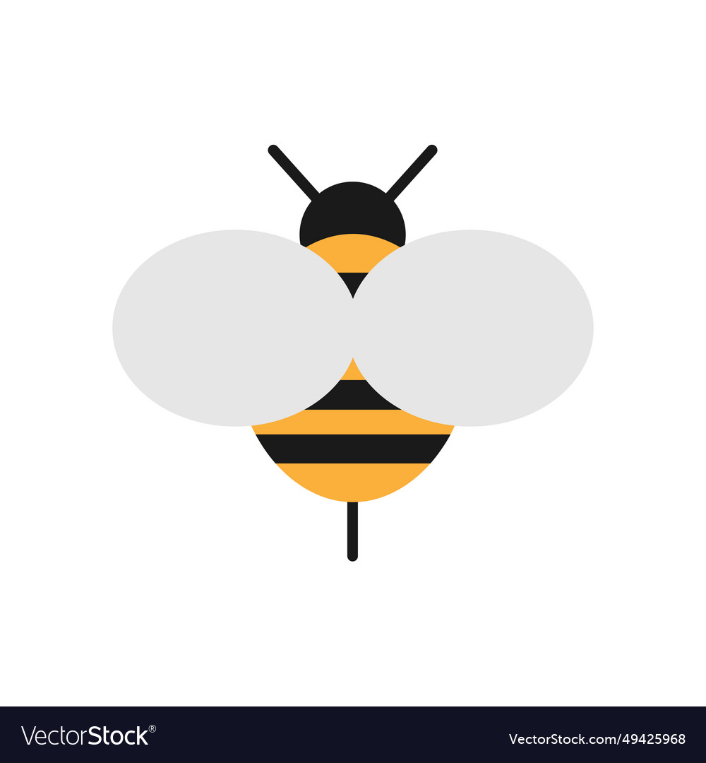 Bee icon clipart design template isolated Vector Image