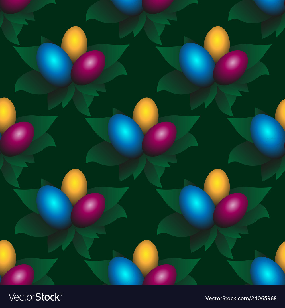 Easter egg seamless pattern Royalty Free Vector Image
