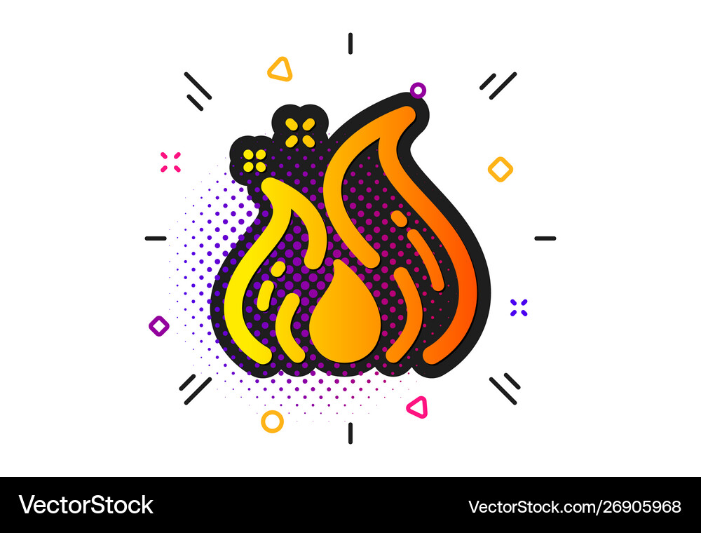 Fire energy icon flame sign ecology power Vector Image