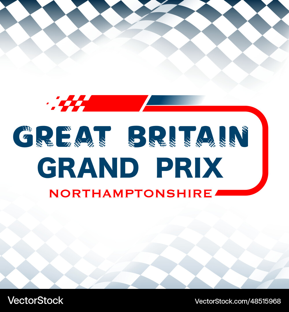 Great britain grand prix checkered background Vector Image