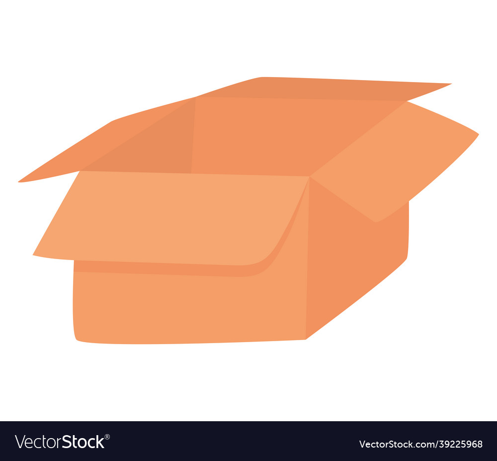Open box representation Royalty Free Vector Image