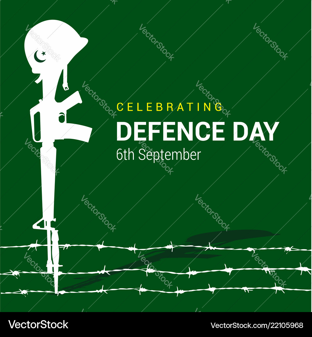 Pakistan defence day design Royalty Free Vector Image