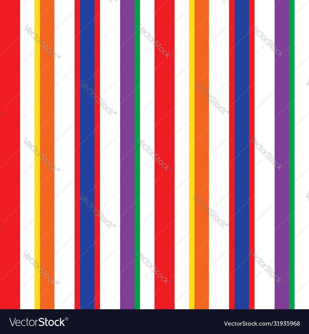 Rainbow stripe seamless pattern background in Vector Image