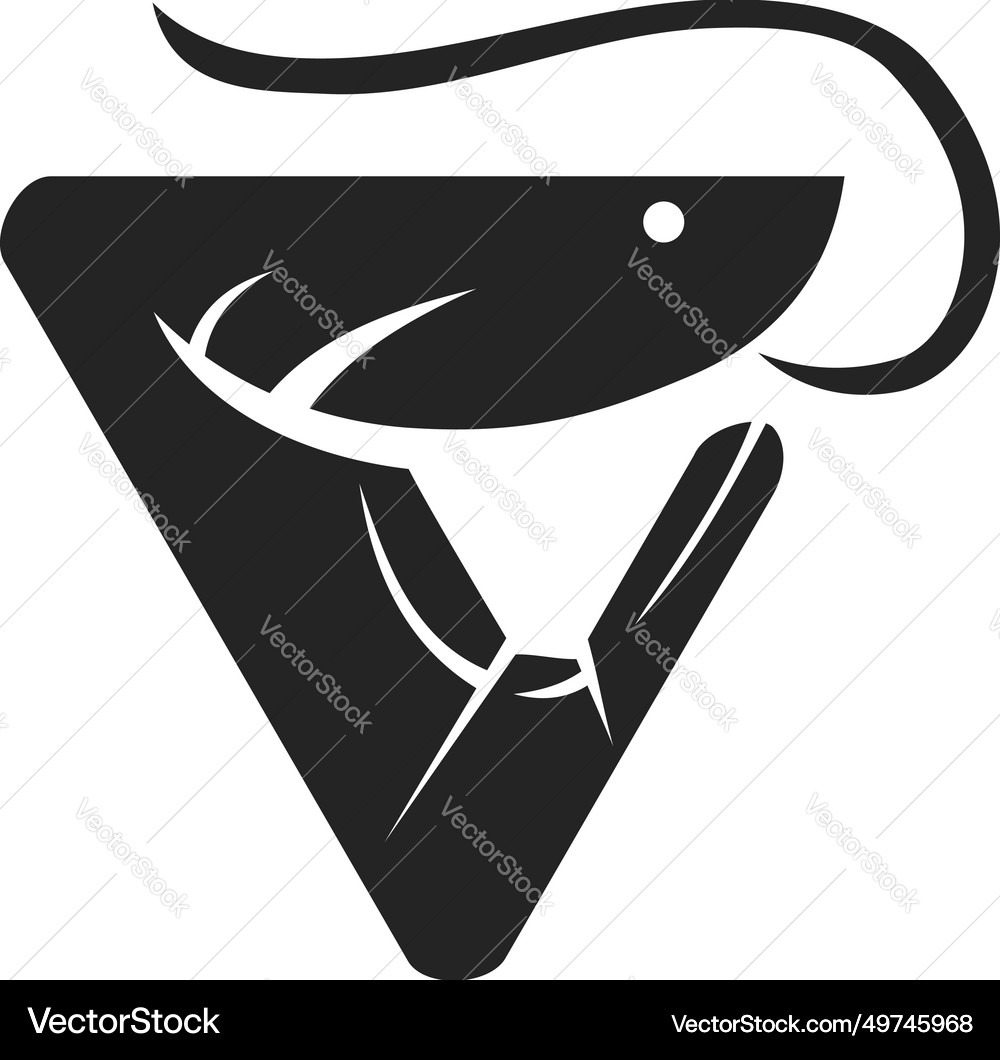 Shrimp logo template isolated brand identity icon Vector Image