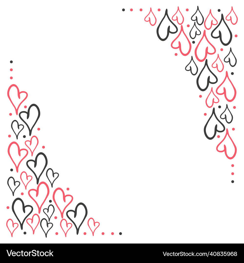 Red Heart Border Designs