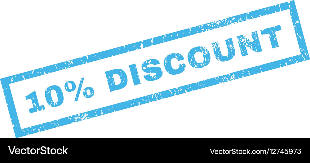 10 percent discount rubber stamp Royalty Free Vector Image