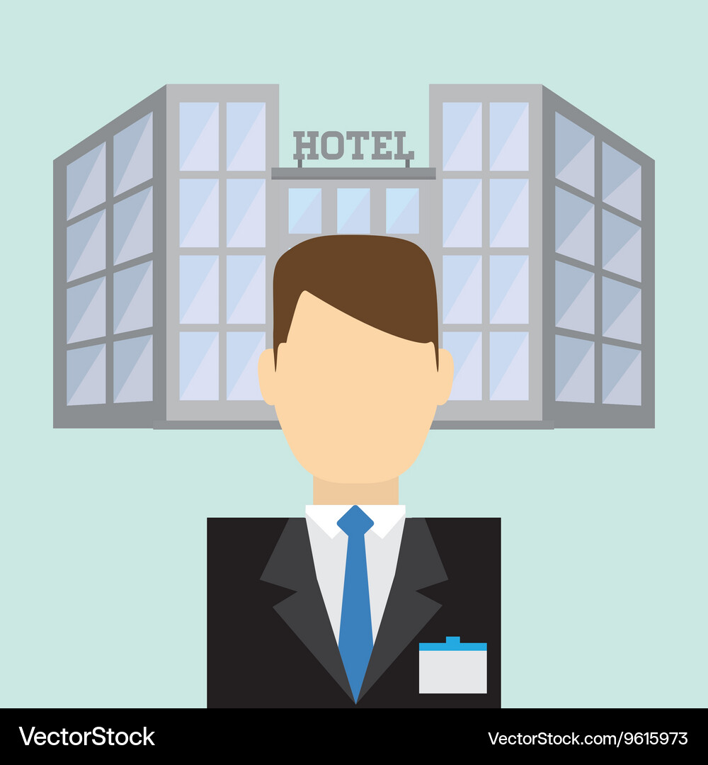 Hotel design service icon travel concept Vector Image
